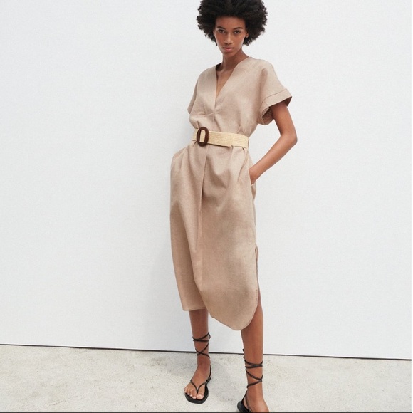 Zara | Dresses | Zara Belted Tunic Dress | Poshmark